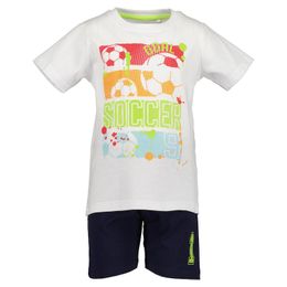 Blue Seven T-Shirt &raquo;Set: T-Shirt und Shorts&laquo; 1 Stk. 001 - WEISS 104 104 Cooles Jungen Outfit mit Fu&szlig;balldruck