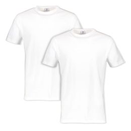 Lerros T-Shirt Packung, 2 Stk. in klassischer Optik white M M Doppelpack Basic-Shirts von Lerros