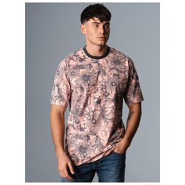 TRIGEMA T-Shirt »T-Shirt mit modischem Allover-Blumen-Print« 1 Stk. apricot XL XL DELUXE-Single-Jersey