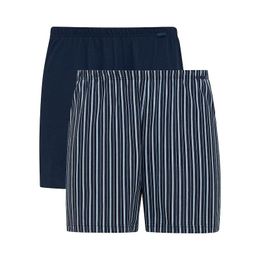 Calida Herren Calida Boxershorts &raquo;Natural Benefit&laquo; Packung, 2er Pack, 2 elastisch, Single Jersey-Qualit&auml;t, ohne Eingriff blau XL (56), 2