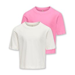 KIDS Only T-Shirt &raquo;KOGREX S/S TOP JRS 2-PACK&laquo; Packung, 2er-Pack, 2 Stk. Begonia Pink 134/140 134/140 T-Shirt von KIDS Only f&uuml;r M&auml;dchen
