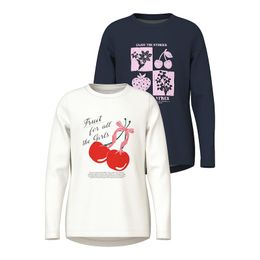 name it Langarmshirt &raquo;NKFVIX 2P LS TOP&laquo; Packung, 2er-Pack, 2 Stk. Navy Blazer Pack:Cloud Dancer/Fruit Girl 158/164 158/164 2er-Pack Langarmshirts:...