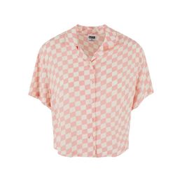 Urban Classics T-Shirt &raquo;Damen Ladies Resort Shirt&laquo; 1 Stk. lemonadepinkcheck M M Elegante Blusen fuer Business und Freizeit