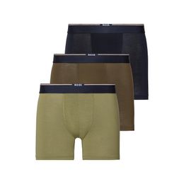 BOSS Boxer &raquo;Boxer Brief 3P Bamboo&laquo; Packung, 3 Stk. mit Logoschriftzug auf dem Bund Open Miscellaneous 981 S (48) - 3 Stk. 3 Stk. S (48) 3er Pack...