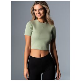 TRIGEMA Damen T-Shirt &raquo;TRIGEMA Modisches Crop-Top&laquo; 1 Stk. gr&uuml;n XL