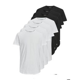 Jack & Jones Jack & Jones Herren Rundhalsshirt &raquo;JJENOA TEE SS CREW NECK 7PK MP NOOS&laquo; Packung, 7 Stk. schwarz-wei&szlig; L