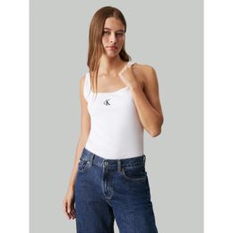 Calvin Klein Jeans Damen Tanktop &raquo;CK RIB TANK TOP&laquo; mit eckigem Ausschnitt wei&szlig; XXXL(46)