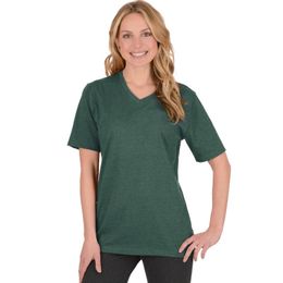 TRIGEMA T-Shirt &raquo;V-Shirt DELUXE Baumwolle&laquo; 1 Stk. green-melange XL XL DELUXE-Single-Jersey