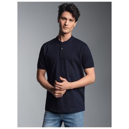 TRIGEMA Poloshirt &raquo;Poloshirt mit Stehkragen&laquo; 1 Stk. navy L L DELUXE-Piqu&eacute;-Qualit&auml;t