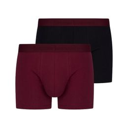 Bruno Banani Boxer &raquo;Flowing&laquo; 2er Pack, mit kontrastfarbenem B&uuml;ndchen feige/schwarz S S Herrenshort von Bruno Banani