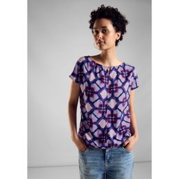 Street One Shirttop mit All-Over Print bellflower lilac 46 46 T-Shirt von Street One