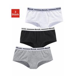 Bench. Panty Packung, 3 Stk. mit Logo Webbund grau-meliert / schwarz / wei&szlig; 146/152 - 3 Stk. 3 Stk. 146/152 Panty im coolen Bench- Look