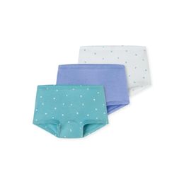 Schiesser Panty &raquo;95/5&laquo; 3er-Pack, mit s&uuml;&szlig;em Muster 909-t&uuml;rkis/blau/weiss 128 128 M&auml;dchen-Shorts von Schiesser