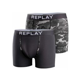 Replay Herren Boxershorts Packung, 2er, 2 Stk. schwarz S, 2 Stk.