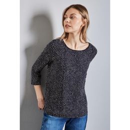 Street One 3/4-Arm-Shirt &raquo;EVI&laquo; mit All-Over Print deep tint blue 38 38 Shirt von Street One