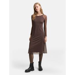 Tom Tailor Denim Kleid Damen Gr&ouml;&szlig;e S schoko / schwarz Winterkleid