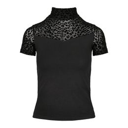 Urban Classics Damen Urban Classics T-Shirt &raquo; Damen Ladies Flock Lace Turtleneck Tee&laquo; 1 Stk. S