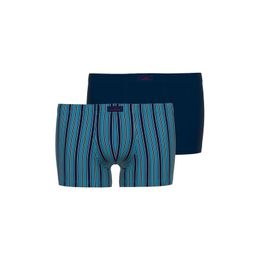 Götzburg GÖTZBURG Slip 2er-Pack, mit Muster, weich, Baumwollmix, elastisch blau-mittel-Streifen 9 (XXXL) 9 (XXXL) Herren Pants von Götzburg