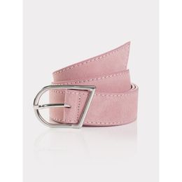 Tom Tailor Damen Tom Tailor Lederg&uuml;rtel 1 Stk. mit eleganter Ziernaht rosa