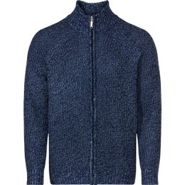 Catamaran Herren Strickjacke mit durchgehendem Rei&szlig;verschluss rauchblau-meliert Gr&ouml;&szlig;e 48