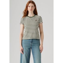 Levi's LEVI'S T-Shirt &raquo;PERFECT TEE&laquo; mit kleiner Logo-Stickerei GREEN STRIPE MOUNTAI XS (34) XS (34) T-Shirt von Levi's
