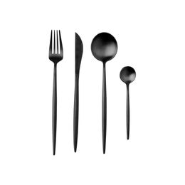 Butlers Besteck-Set STILETTO 4-tlg. in Schwarz | Gr.: onesize