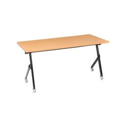 Beliani Zusammenklappbarer Schreibtisch BENDI in Braun/Schwarz | Gr.: onesize