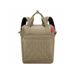 Reisenthel travelling allrounder R - Rucksack 40 cm (smiley grey) in rhombus olive | Gr.: onesize