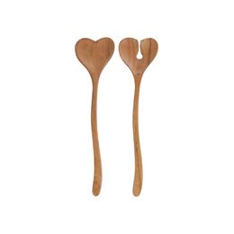 Butlers Salatbesteck-Set ACACIA Herz 2-teilig in Braun | Gr.: onesize