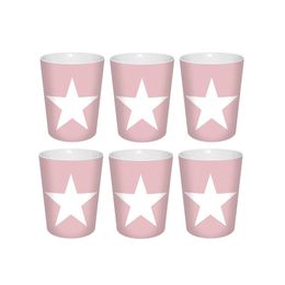 GEDA LABELS Becher Stern 6er Set in Rosa - 300 ml | Gr.: onesize