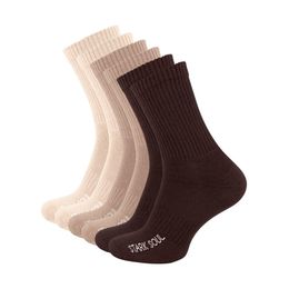 Stark Soul&reg; Stark Soul Sportsocken 6 Paar, mit FROTTEESOHLE in braun/hellbraun/beige | Gr.: 35-38