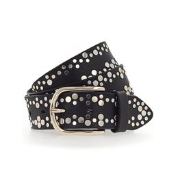 Vanzetti Nieteng&uuml;rtel Leder in schwarz | Gr.: 75 cm