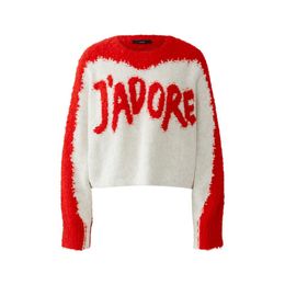 Oui Pullover in white red | Gr.: 42