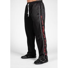 Gorilla Wear Trainingshose - Functional Mesh Pants - Schwarz/Rot | Gr.: L/XL