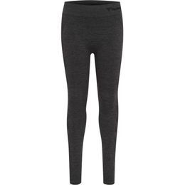 Hummel Verstellbare Taille Leggings Hmlci Mädchen in BLACK MELANGE | Gr.: 140/152