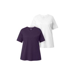Ulla Popken Shirt in dunkelviolett | Gr.: 46-48