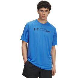 Under Armour Sportshirt "Tech Reflective T-Shirt" in Blau | Gr.: L