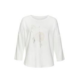 Lascana Shirt Damen Gr&ouml;&szlig;e M puder / silber / wei&szlig;