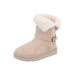Ital-Design Stiefelette in Beige | Gr.: 38