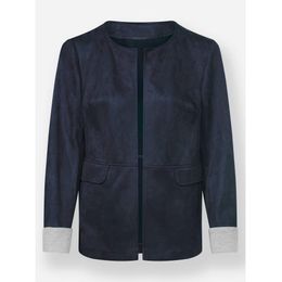 WITT WEIDEN Lederimitat-Blazer in marine | Gr.: 40