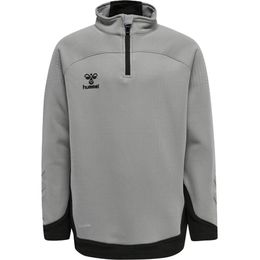Hummel Halbrei&szlig;verschluss Sweatshirt Hmllead Kinder in GREY MELANGE | Gr.: 176