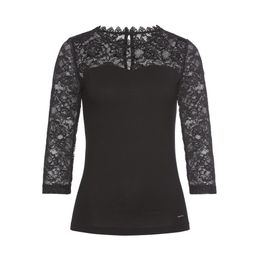 Laura Scott Spitzenshirt in schwarz | Gr.: 46