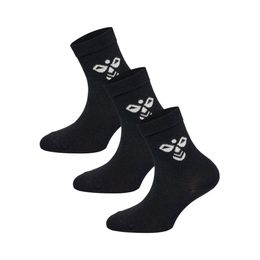 Hummel Crew Socken Sutton 3-Pack Kinder in BLACK | Gr.: 28-31
