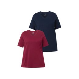 Ulla Popken Shirt in dunkel kirschrot | Gr.: 54-56