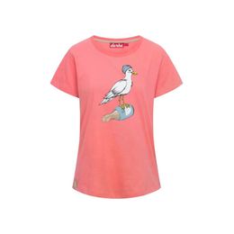 Derbe T-Shirt Sturmm&ouml;we in coral/skyride | Gr.: L