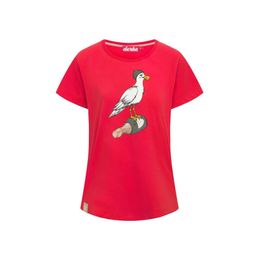 Derbe T-Shirt Sturmm&ouml;we in red/lava smoke | Gr.: S