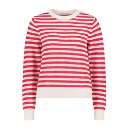 BETTY & CO BETTY & CO Strickpullover mit Struktur in Cream/Red | Gr.: 40