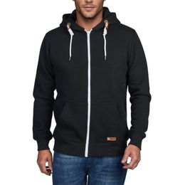 Riverso Sweatjacke RIVThilo in Schwarz | Gr.: 4XL