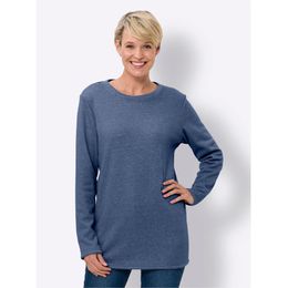 Sieh an! Longshirt in jeansblau-meliert | Gr.: 40