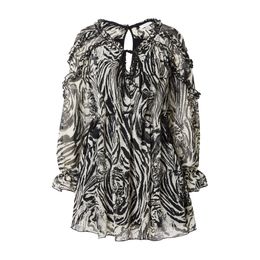 Topshop Kleid Damen Gr&ouml;&szlig;e 42 schwarz / offwhite Sommerkleid